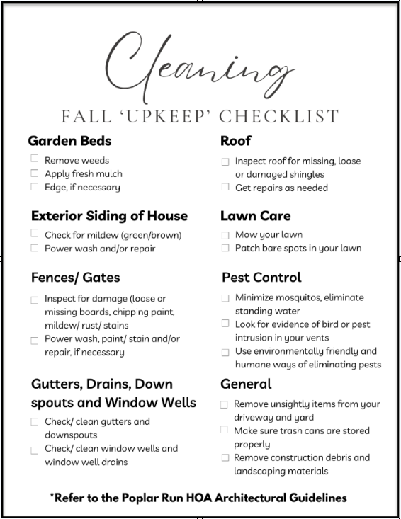 October is Fall Clean Up Month – Poplar Run