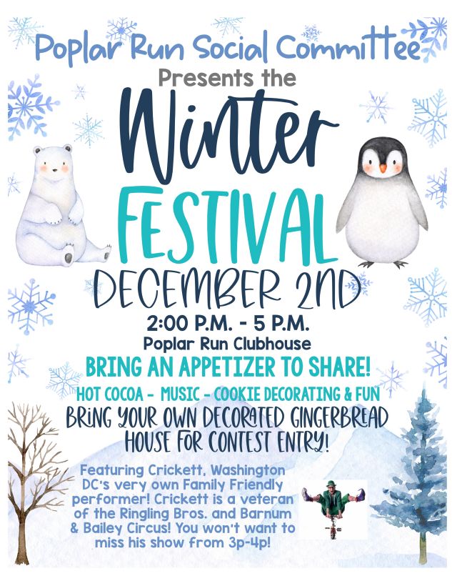 ️ Poplar Run Social committee presents the Winter Festival ⛄ – Poplar Run